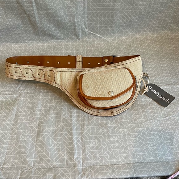 Stashpack | Bags | Nwt Stashpack Sahara Leather Canvas Hip Belt Equestrian | Poshmark